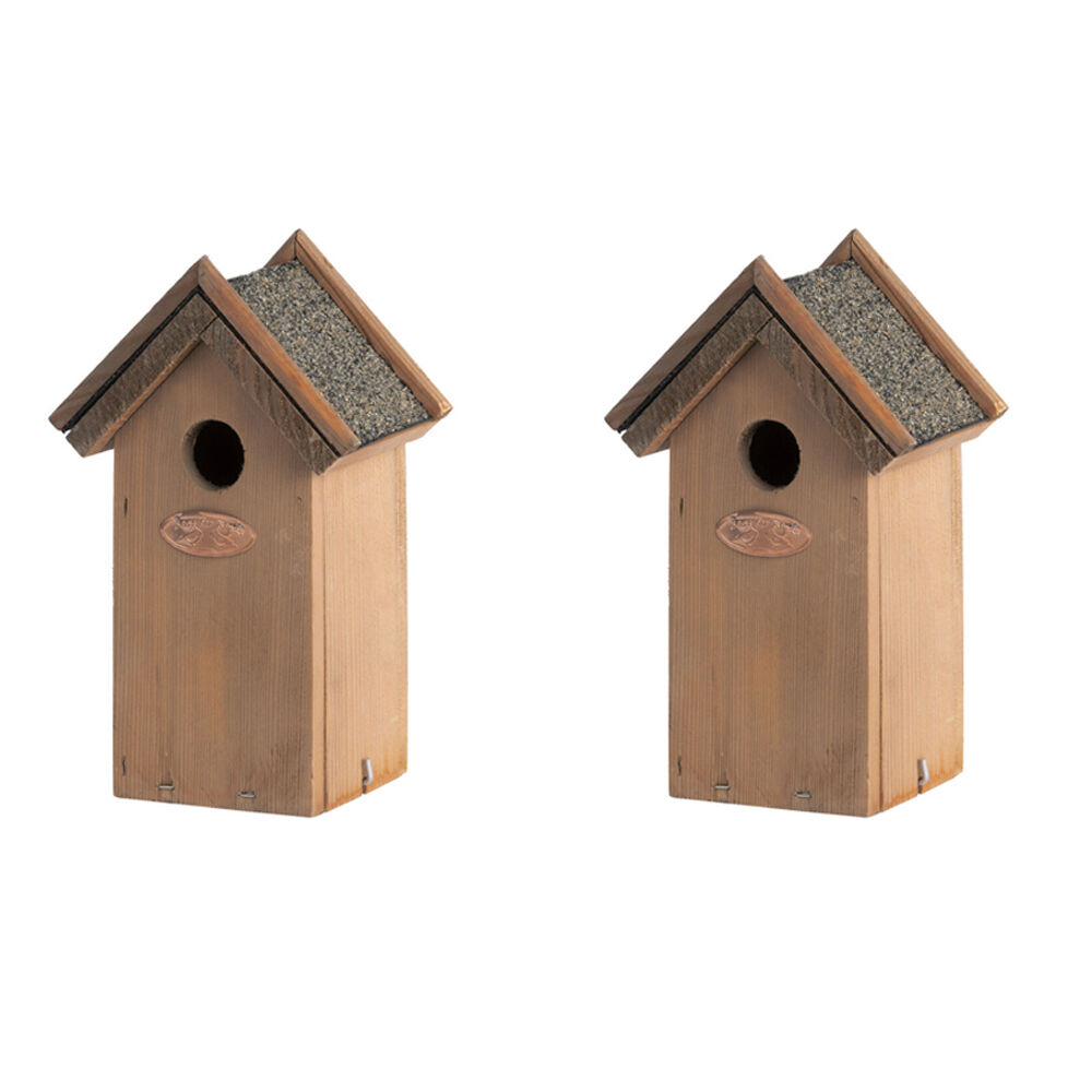 Buy 2PK Esschert Design Wren Nesting Box w/ Bitumen Roof Garden Outdoor ...