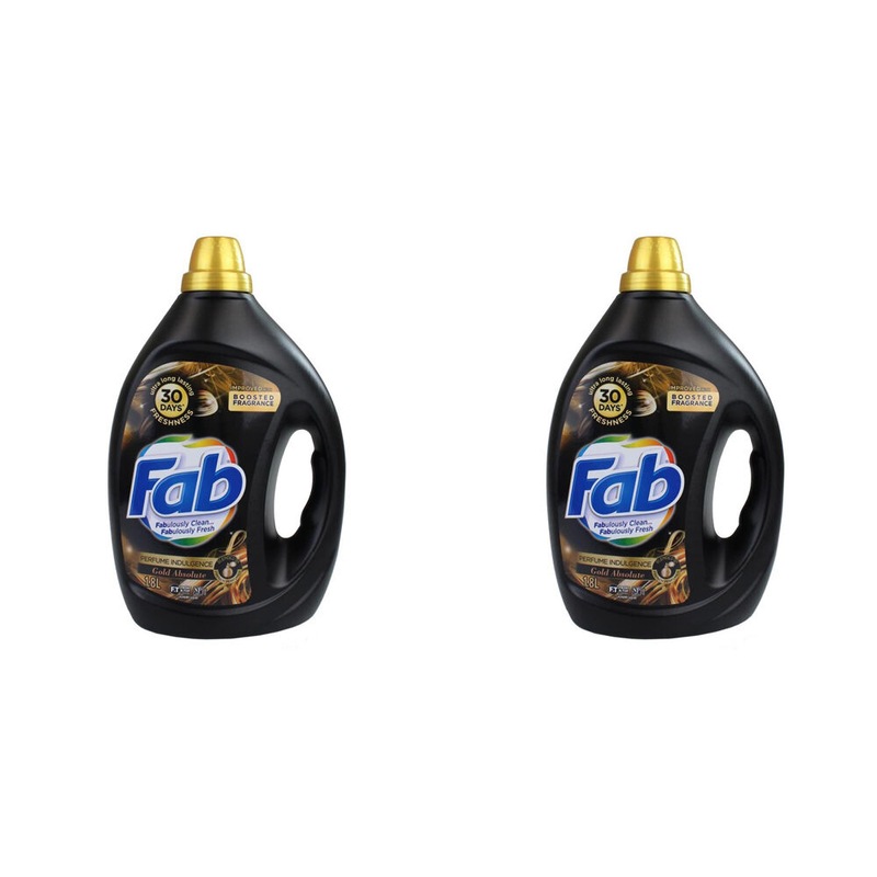Buy 2PK Fab 1.8L Laundry Liquid Gold Absolute Perfume Indulgence Long ...