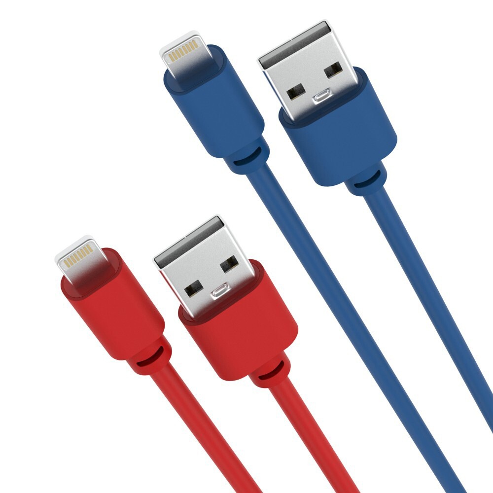 Buy 2PK Laser USB-A to MFi-Certified 8-Pin Charging Data Cable Cord 2m ...