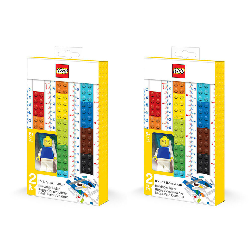 Buy 2PK Lego 2.0 Convertible Ruler w/ Mini Figure Kids School ...