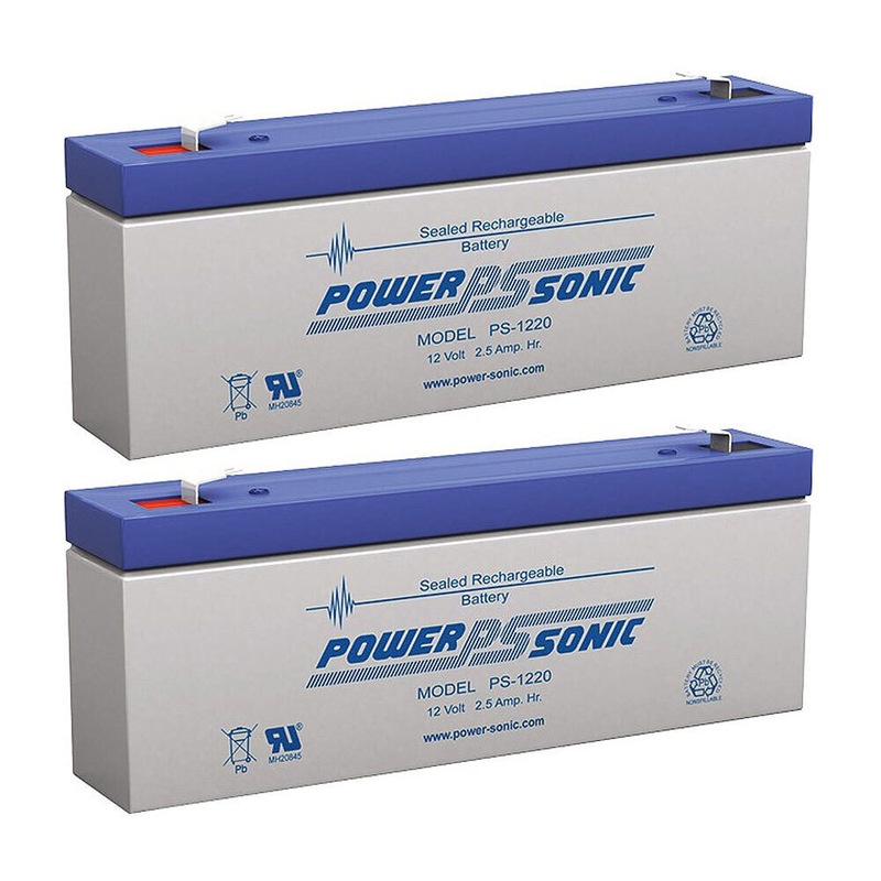 Buy 2PK Power Sonic 12V 2.5Amp Rechargeable Battery F1 Terminal Sealed ...