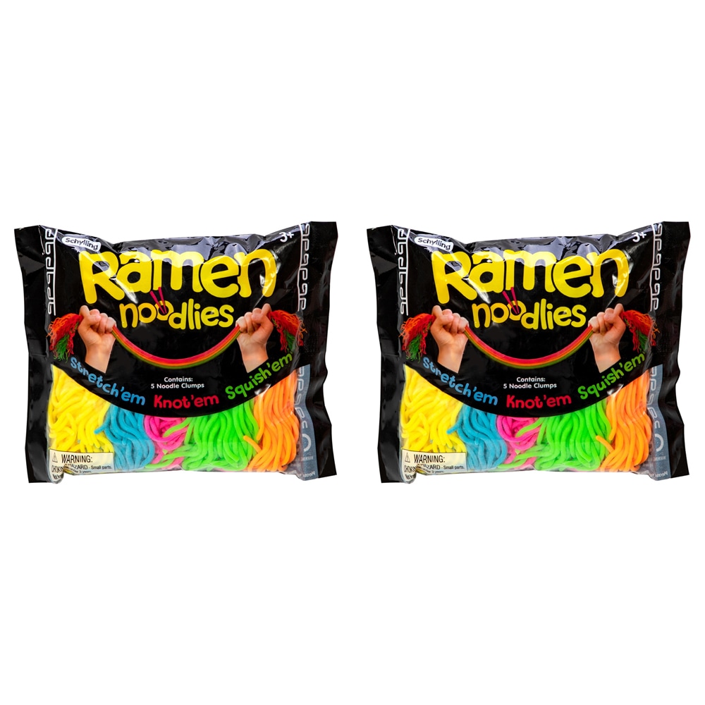 Buy 2PK Schylling Teenie Nee Doh Ramen Noodlies Kid Squishy/Squeeze Toy ...
