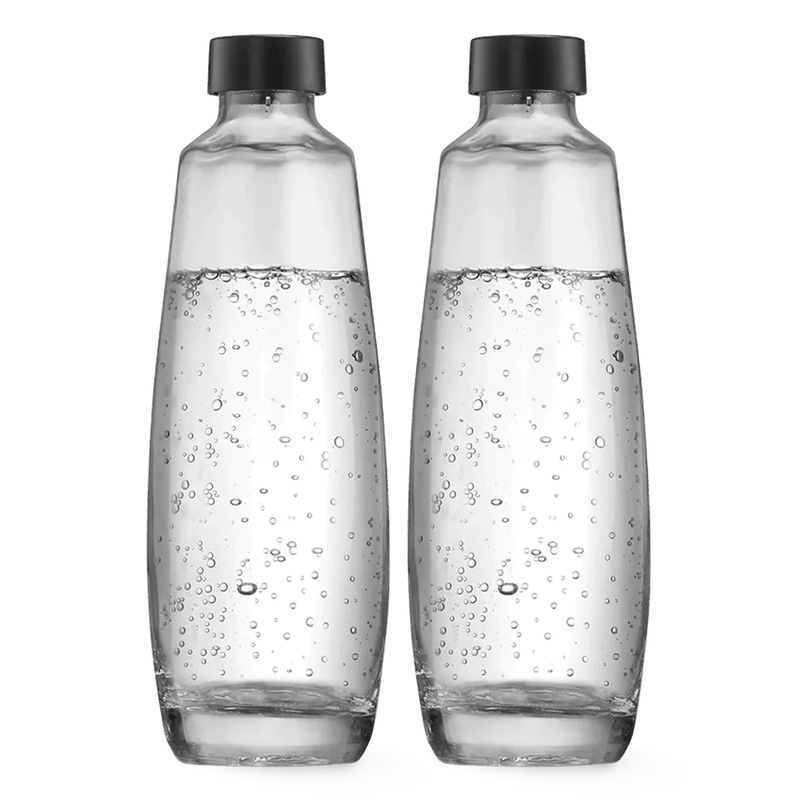 Buy 2PK Sodastream 1L Glass Reusable Water Bottle Soda Making Carafe ...