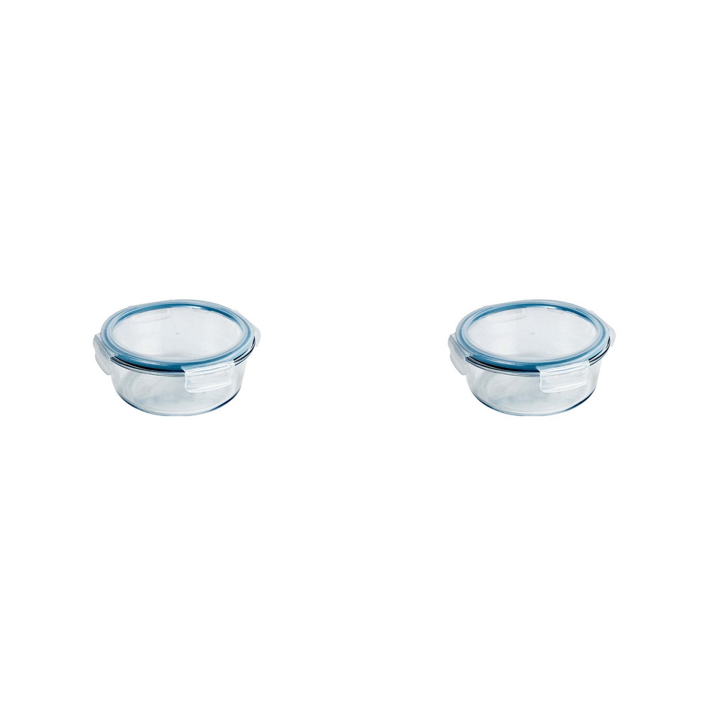 Buy 2PK Wiltshire Reusable Round Glass Airtight Leak-Proof Storage ...