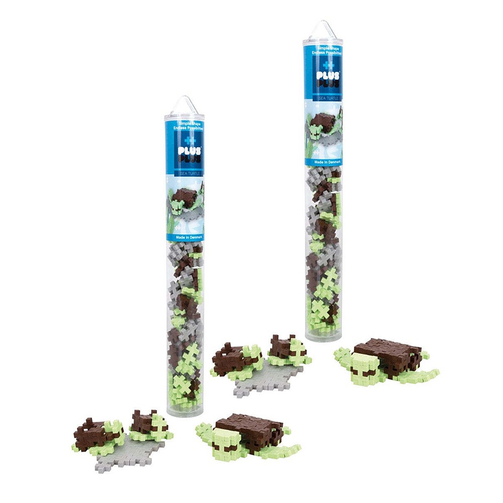 Buy 2x 100pc Plus-Plus Sea Turtle Tube 2D Building Puzzle Kids Activity ...