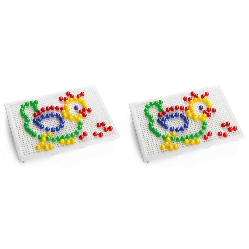 Buy 2x 100pc Quercetti Quercetti Plastic Peg Board Fanta Colour Kids Toy 22cm 3-6y+ - MyDeal