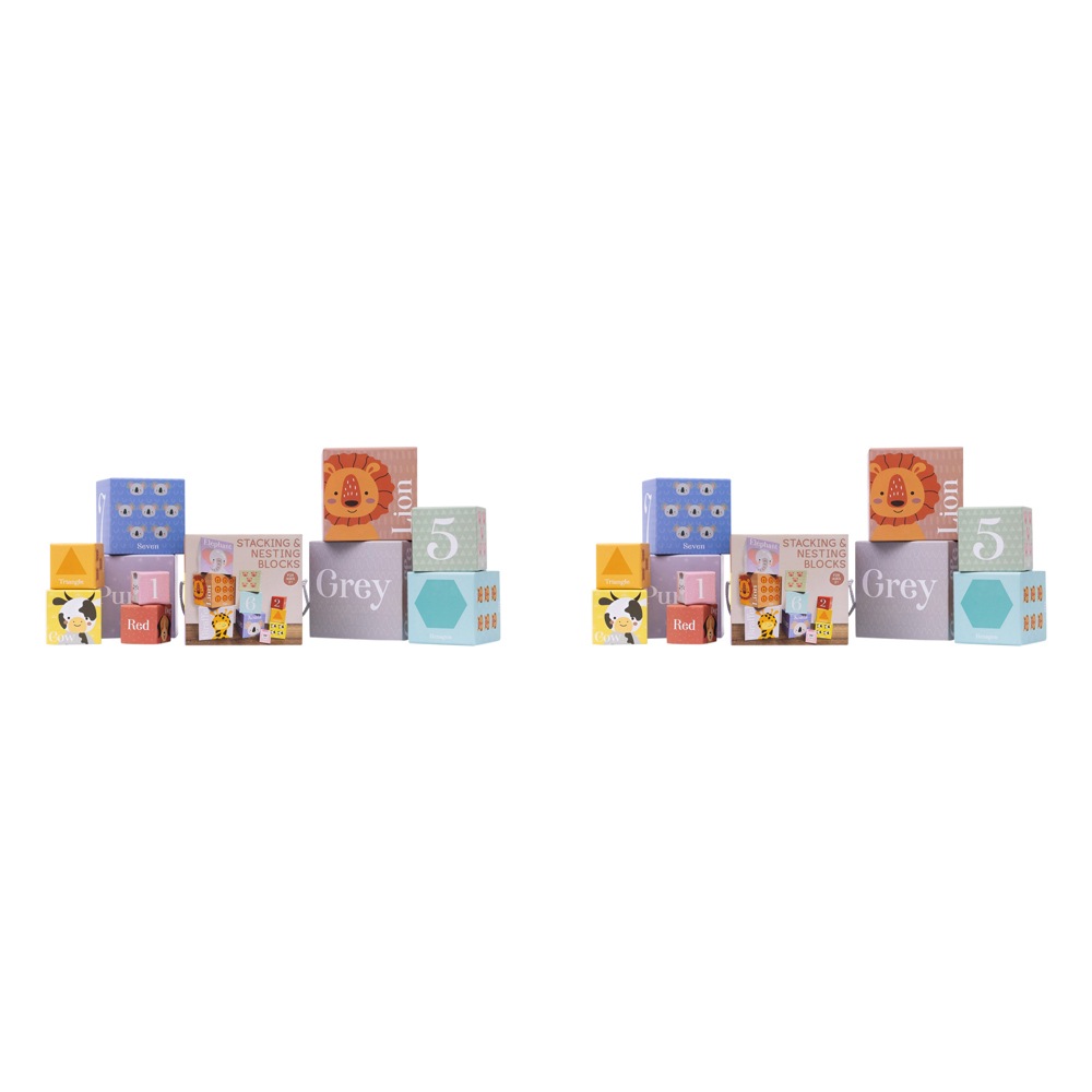 Buy 2x 10pc Splosh Cardboard Stacking Blocks Kids Interactive Learning ...