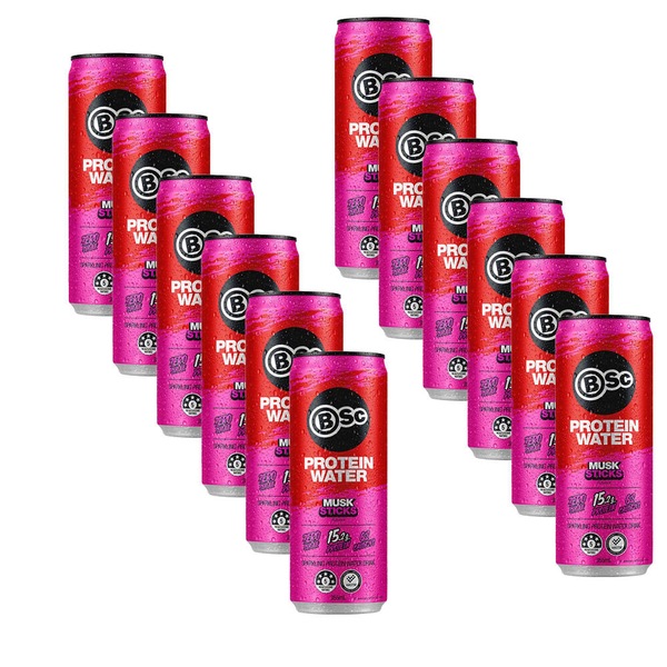 Buy 2x 12PK BSc 15g Protein Sparkling Water Can Post Workout 355ml Musk ...