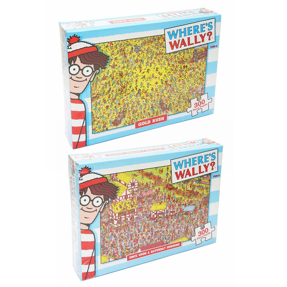 Buy 2x 300pc Where's Wally Gold Rush/Saturday Morning 61cm Jigsaw ...