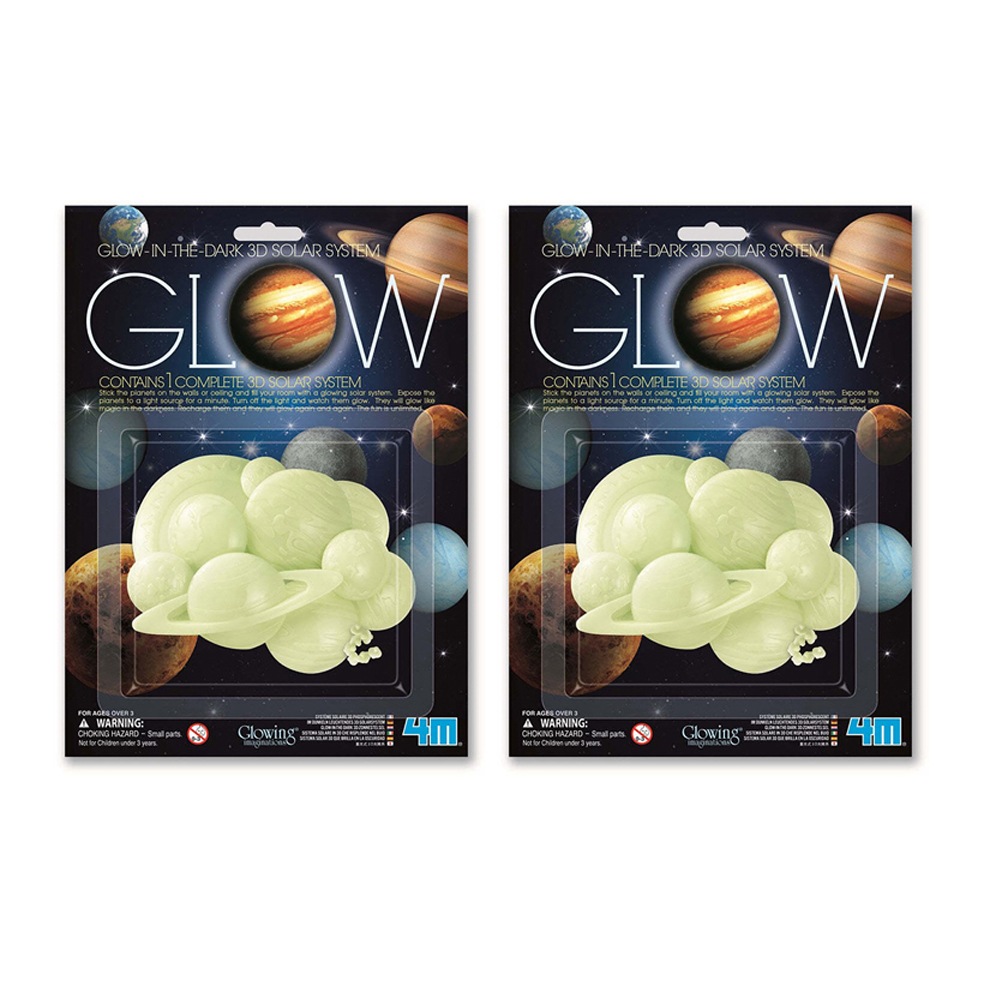 Buy 2x 4M Glow 3D Solar System w/ Adhesive Tape Planets Room Kids ...