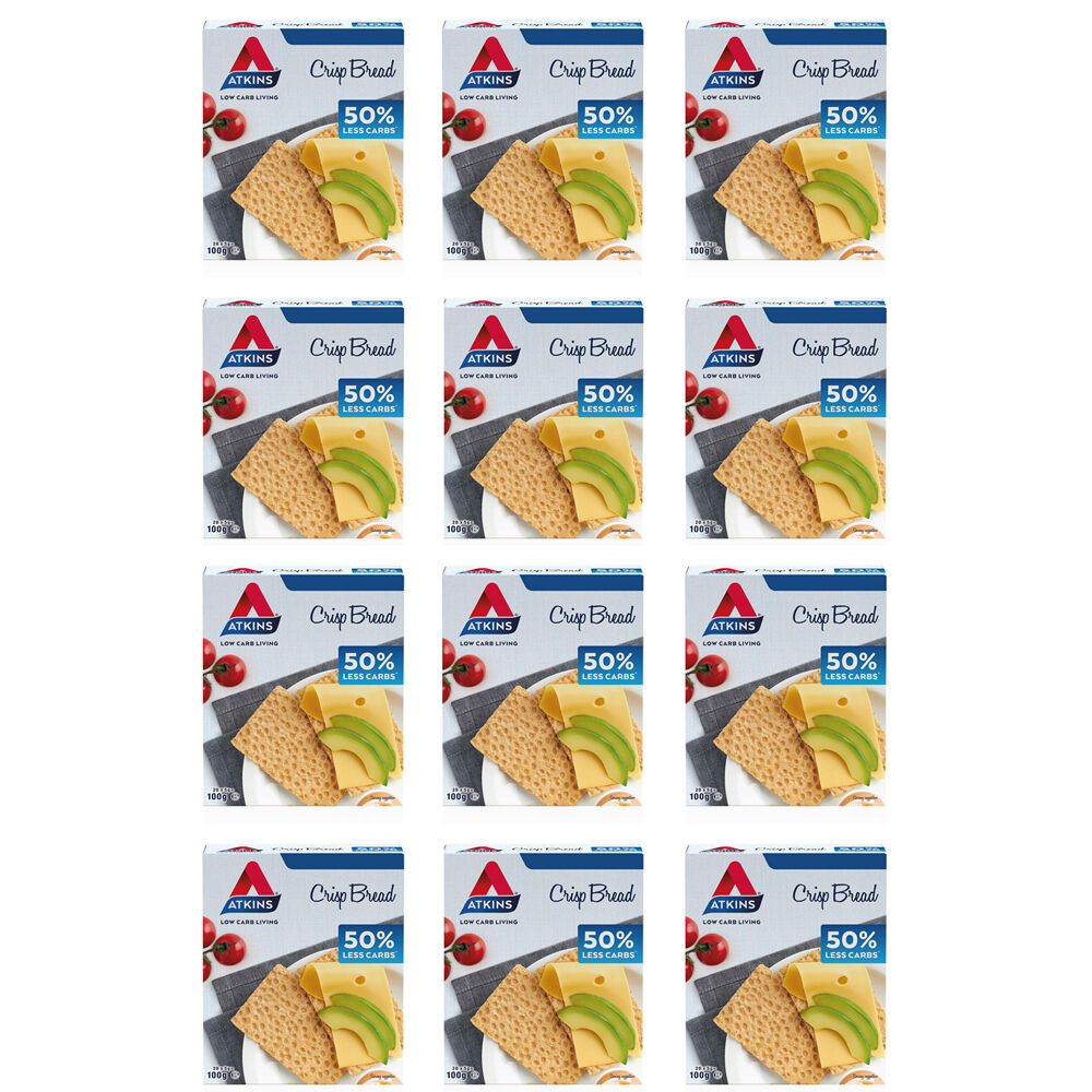 Buy 2x 6PK Atkins Low Carb Living Crispbread Snack 50% Less Carbs 100g ...