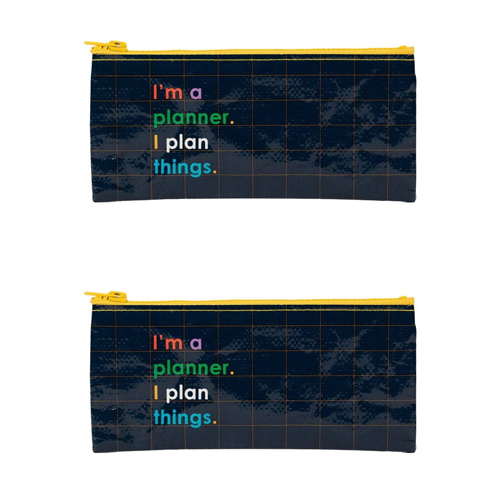 Buy 2x Blue Q I'm A Planner 22x11cm Pencil Case Pouch Stationery ...