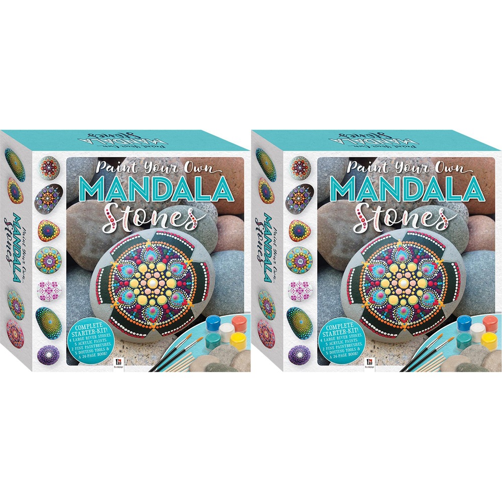 Buy 2x Craft Maker Paint Your Own Mandala Stones Box Set Craft Activity ...