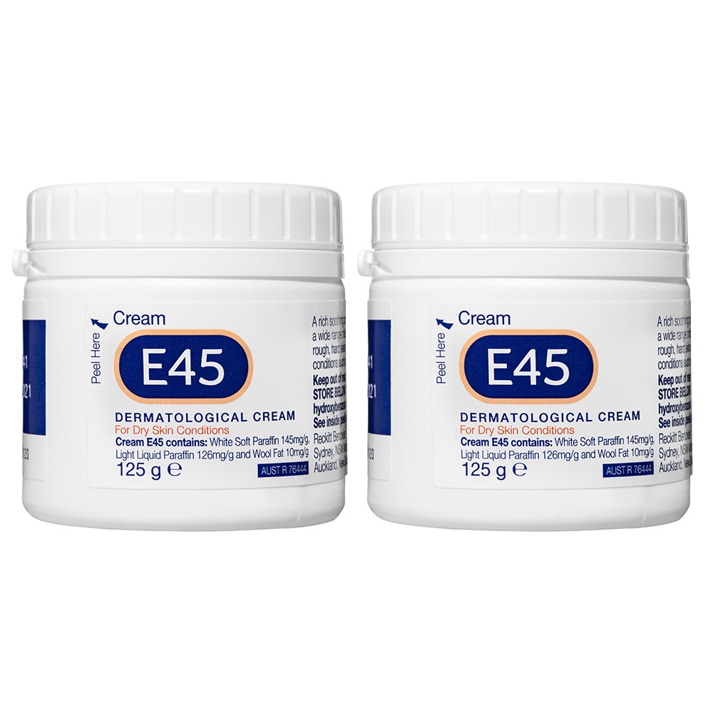 Buy 2x E45 Cream/Care For Dry Skin Tub 125g Body/Hands Non-Greasy ...