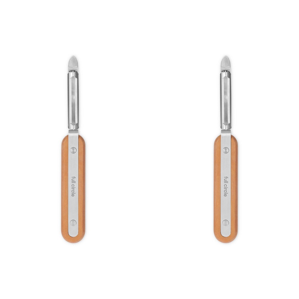 Buy 2x Full Circle Stainless Steel Peel Out Arched Peeler Kitchen ...