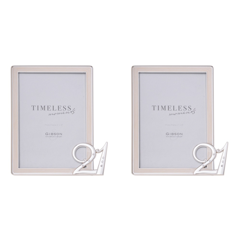 Buy 2x Gibson Gifts Diamond 21 Photo Frame 4x6" Picture Holder ...