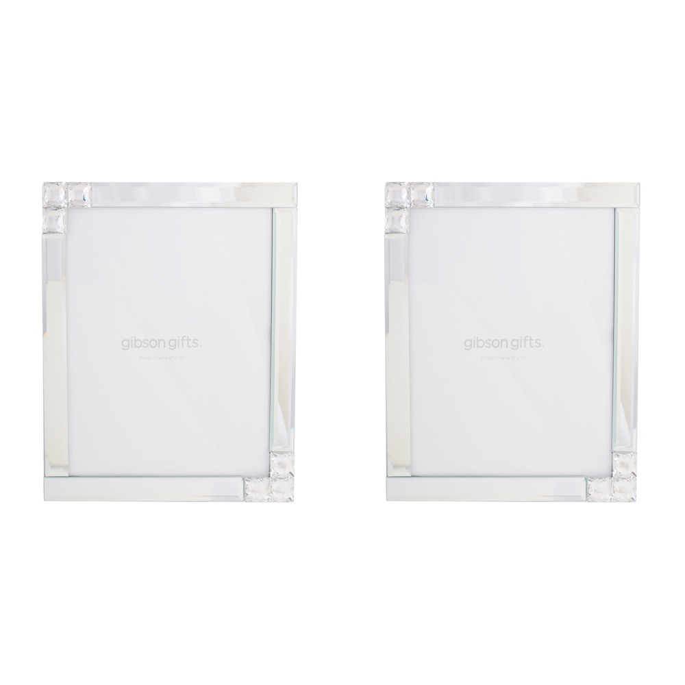 Buy 2x Gibson Gifts Mirror Crystal 8x10'' Picture/Photo Frame Decor ...