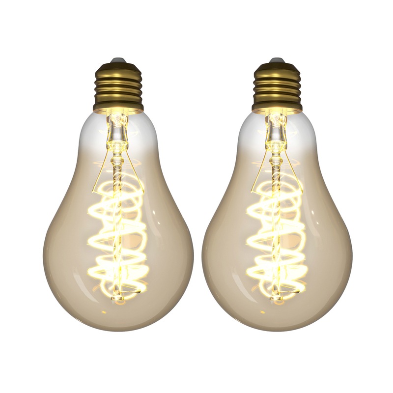 Buy 2x Glowbe Shiny Ivy LED Soft Filament Decor Light Globe Gold 5W/E27 ...