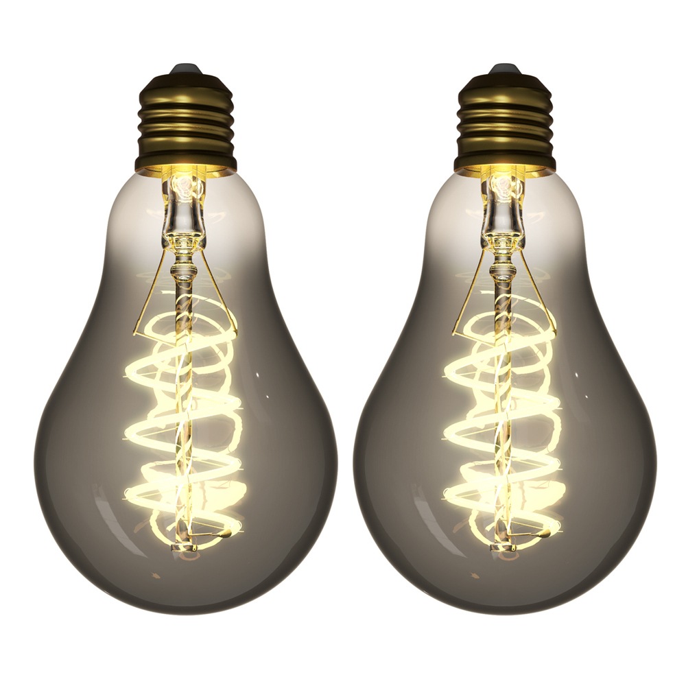 Buy 2x Glowbe Shiny Ivy LED Soft Filament Decor Light Globe Smoke 5W ...