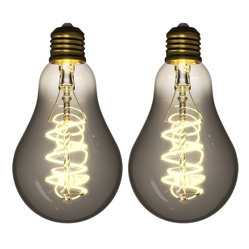 Buy 2x Glowbe Shiny Ivy LED Soft Filament Decor Light Globe Smoke 5W ...