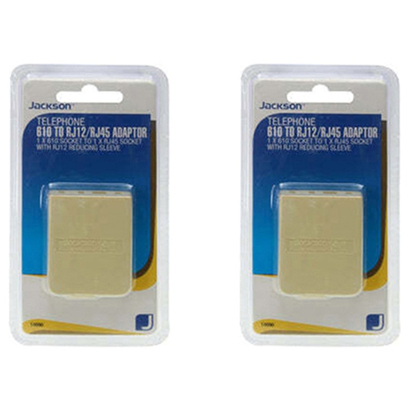 Buy 2x Jackson Telephone Adaptor Plug 610 to RJ12/45 Phone/Fax/Modem ...