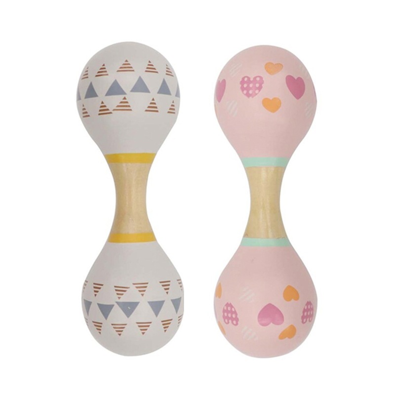 Buy 2x Kaper Kidz 15cm Calm & Breezy Maraca Rattle Double End Shaker ...