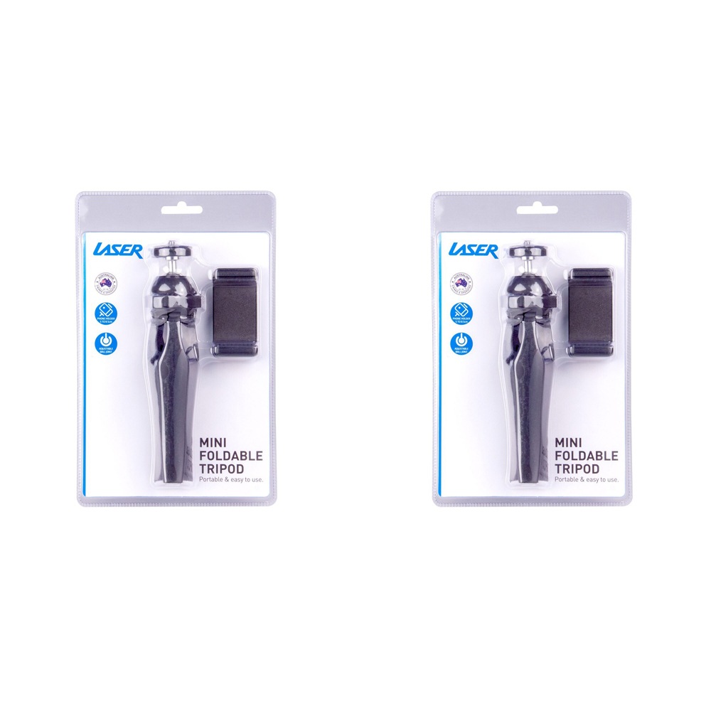 Buy 2x Laser Mini Foldable Tabletop Tripod Stand w/ Phone Adapter For ...