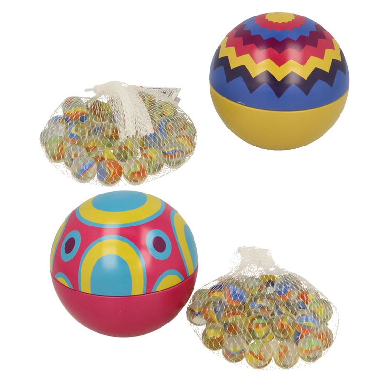 Buy 2x Majigg Tin Glass Marbles 9cm Classic Round Play Toy 8y+ Kids ...