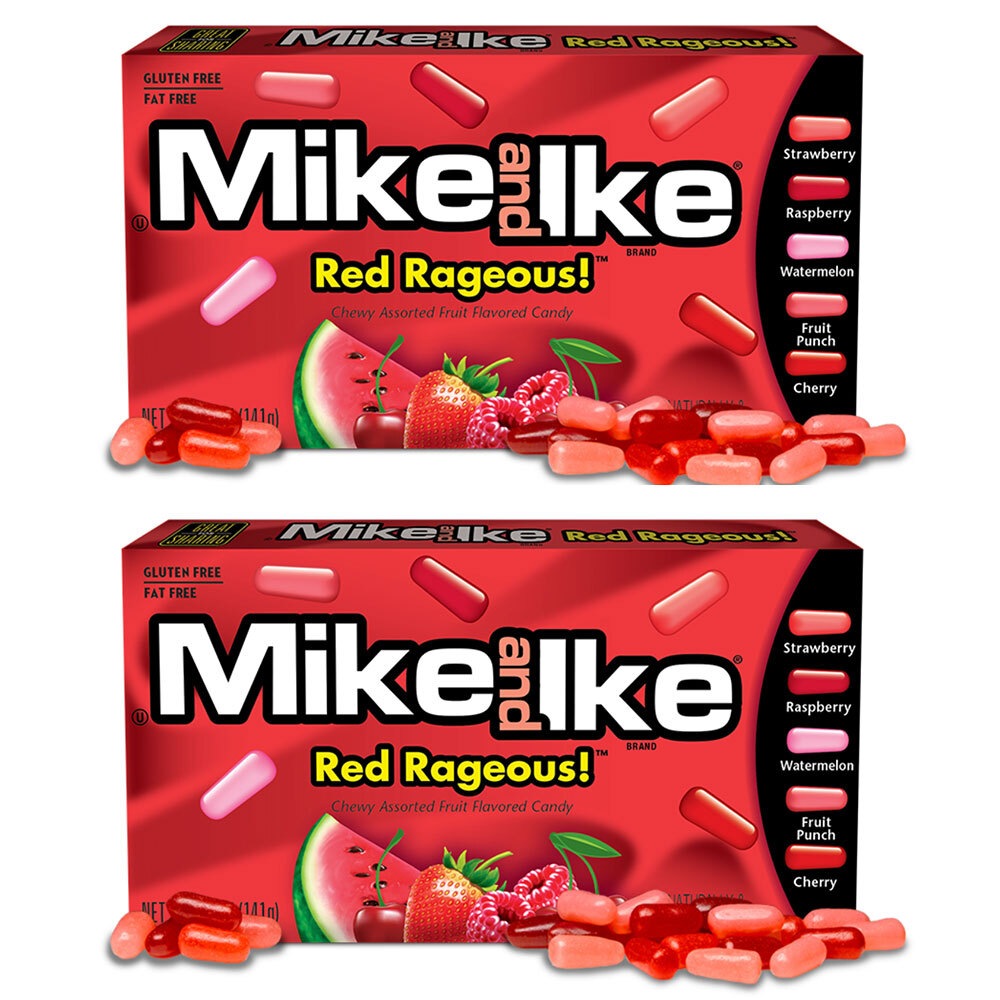 Buy 2x Mike & Ike 141g Red Rageous Assorted Fruits Chewy Confectionery ...