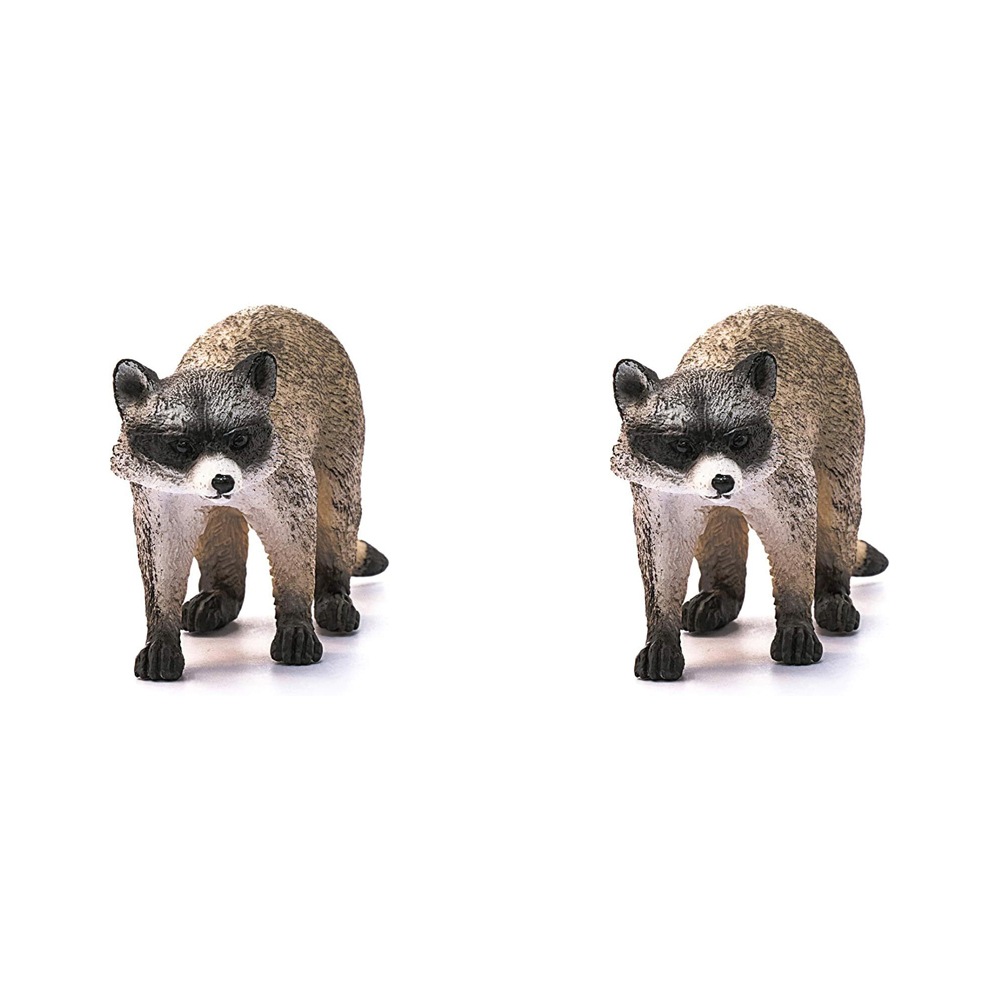 Buy 2x Schleich 2.9'' Raccoon Wildlife Animal Action Figure Kids ...