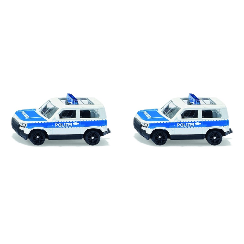 Buy 2x Siku 1569 Land Rover Defender Federal Police Car 78mm Diecast ...