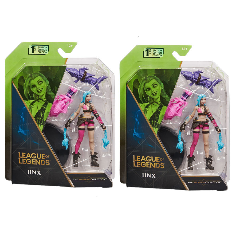 Buy 2x Spin Master League Of Legends 4'' Figure Jinx Action Collectible ...