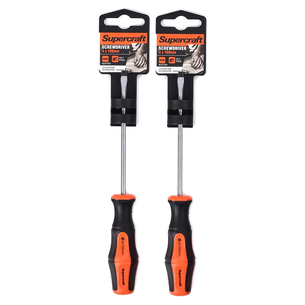 Buy 2x Supercraft CR-V Steel Precision Screwdriver Slotted/Flat Head ...