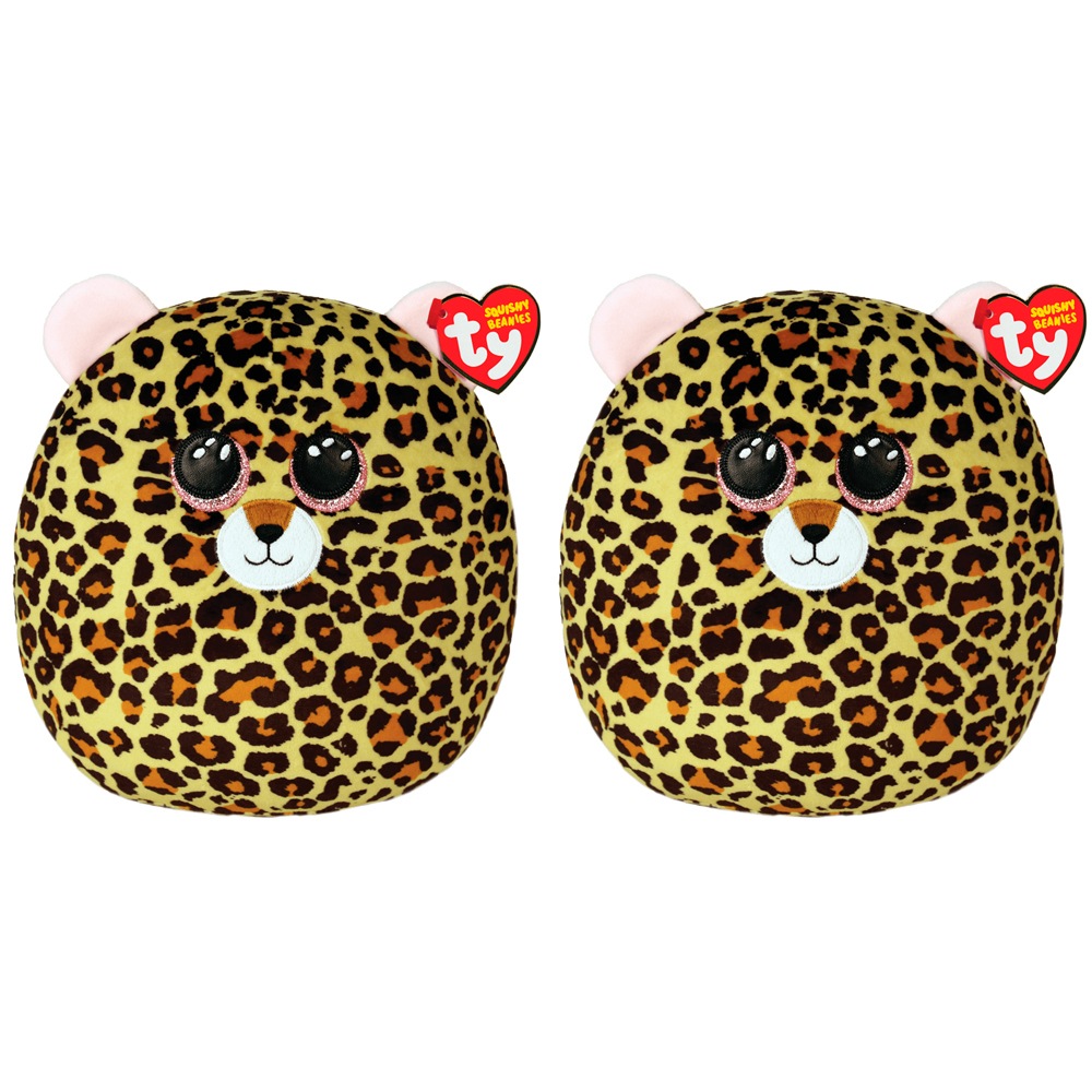 Buy 2x TY Squishy Beanies Livvie - Leopard Squish 35cm Kids/Childrens ...