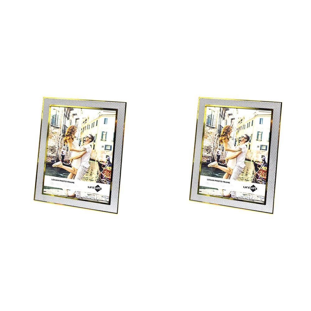 Buy 2x Unigift Logan Aluminium Photo/Picture Frame Portrait Display ...