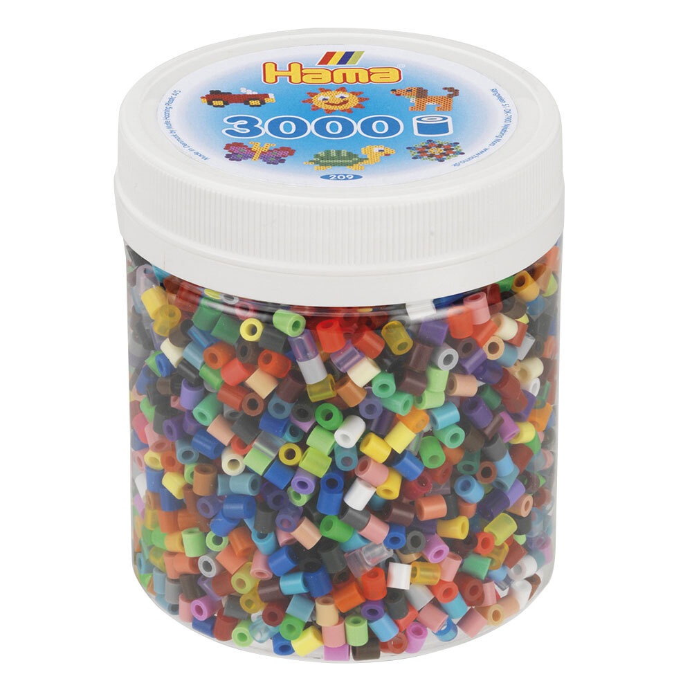 Buy 3000pc Hama Beads All Colours Tub Kids/Children Building Activity ...
