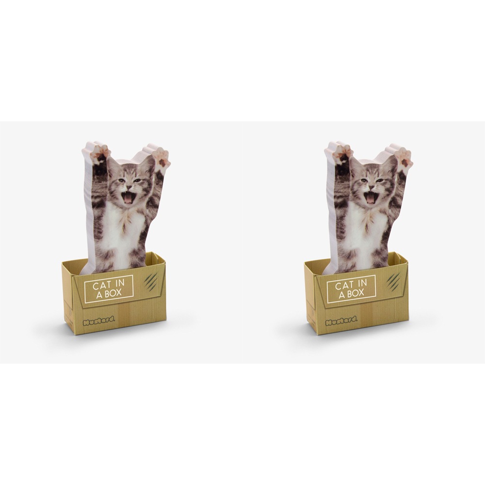 Buy 300pc Mustard Cat In A Box Sticky Notes Sheet Memo Notepad Writing ...