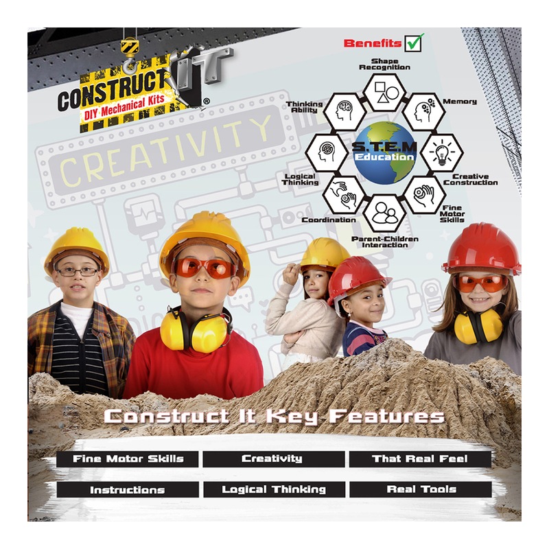 Buy 331pc Construct IT DIY Hurricane Fighter Toy w/ Tools Build ...