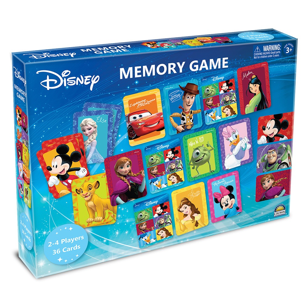 Buy 36pc Disney Pixar Memory Card Matching Game 3y+ Kids/Children ...