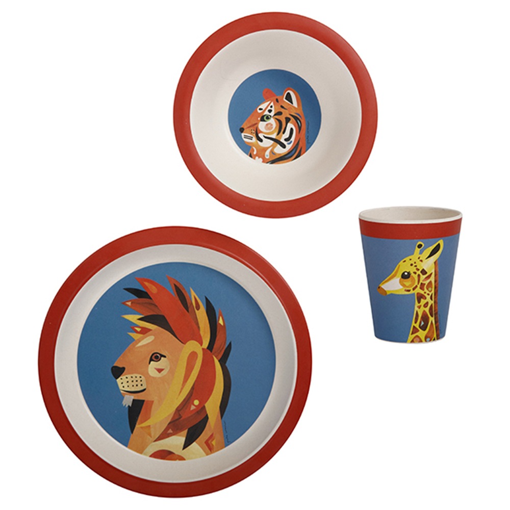 Buy 3pc Maxwell & Williams Pete Cromer Lion Plate/Bowl/Cup Kids Dinner ...