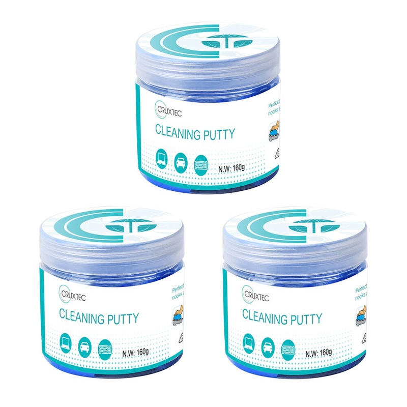 Buy 3PK Cruxtec 160g Cleaning Putty Car Interior/Keyboard Cleaner Dust/Hair Remover - MyDeal