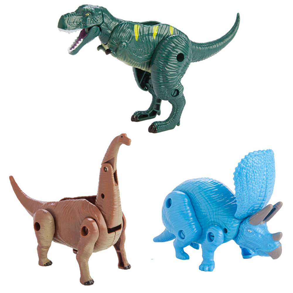 Buy 3PK Dino Island Dinosaur Mystery Capsule Toy Movable Joints 5x8cm ...