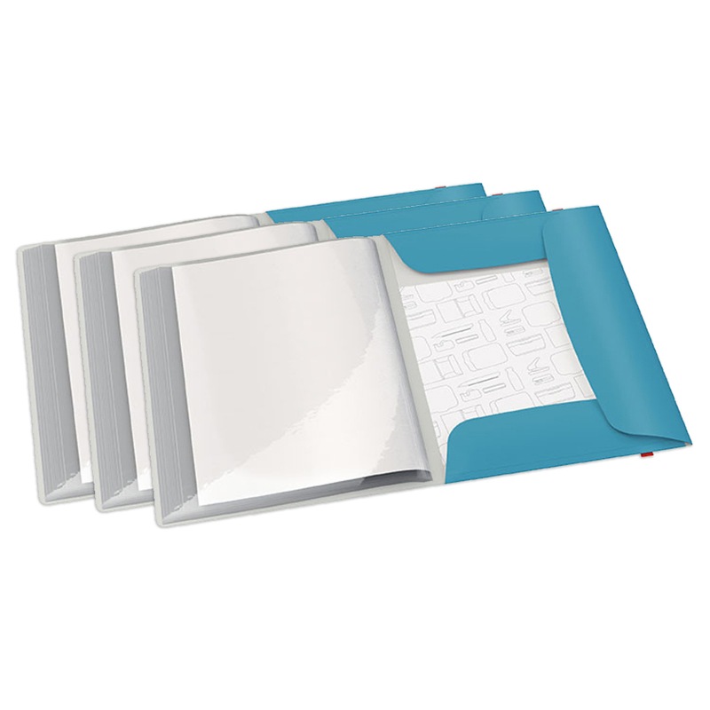 Buy 3PK Leitz Cosy 3-Flap A4 Document Folder Display Book File/Paper ...
