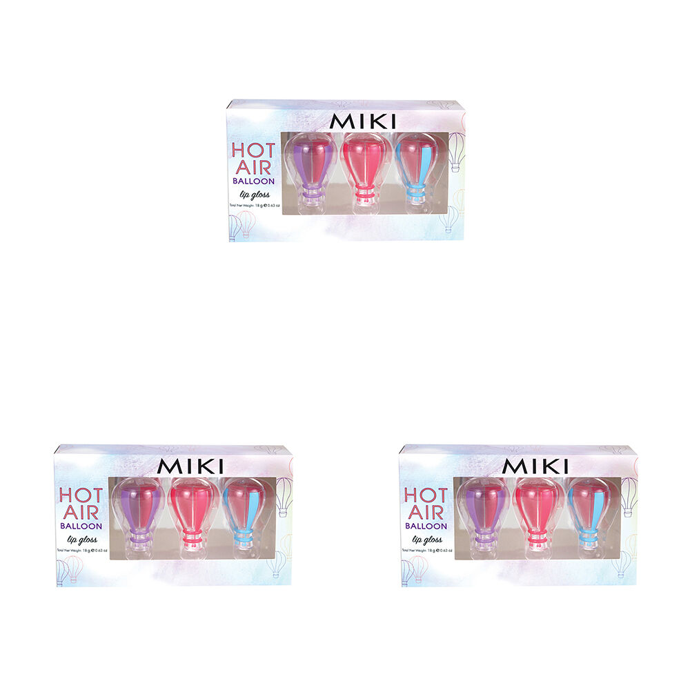 Buy 3PK Miki Hot Air Balloon Lip Gloss Palette With Strawberry And ...