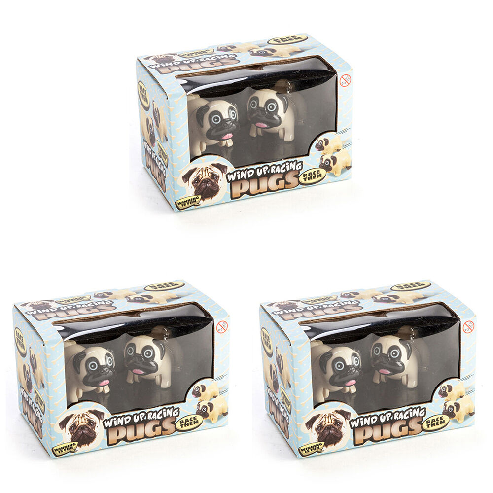 Buy 3x 2pc MDI Pocket-Sized Pug Wind Up Racing Kids Toy Set 7.5x4x5cm ...
