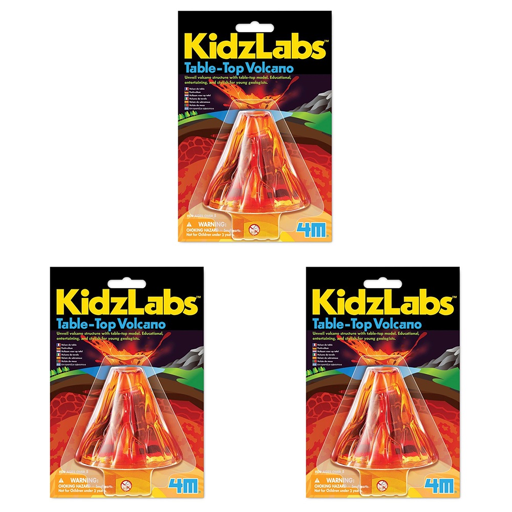 Buy 3x 4M KidzLabs Table-Top Volcano Kids/Children Science Educational ...