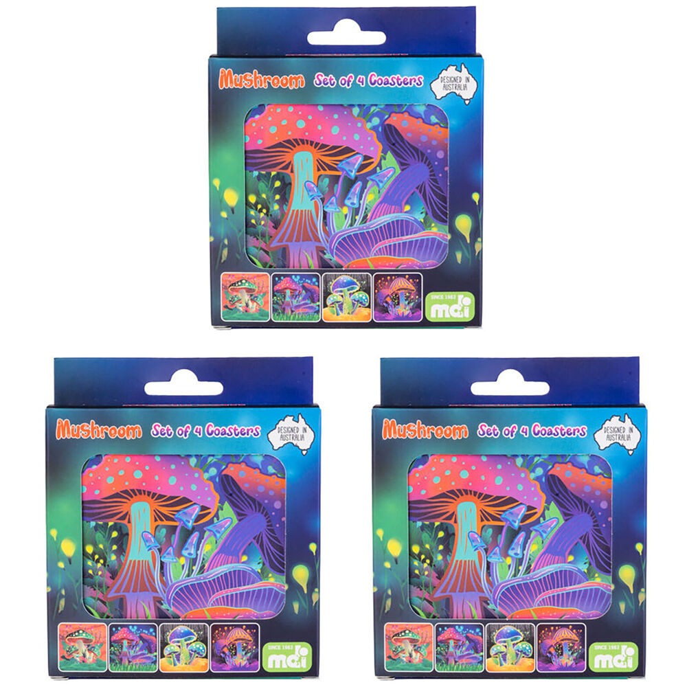 Buy 3x 4pc MDI Cork-Backed Drink Coasters Table Protector Mat Set ...