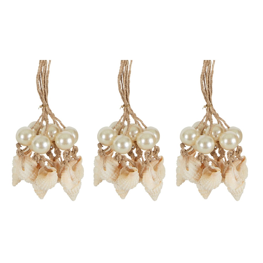 Buy 3x Belle Salt Shell Short Garland w/ Jute String 25cm Wall Hanging ...