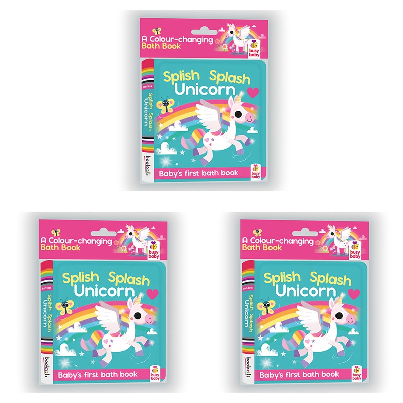Buy 3x Bookoli Bath Book Colour-Changing Magic Unicorns Kids/Children ...