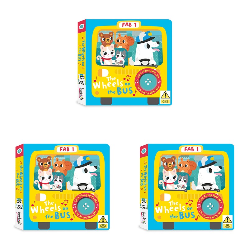 Buy 3x Bookoli Wheels On The Bus Sing Along Book Nursery Rhyme Sound ...